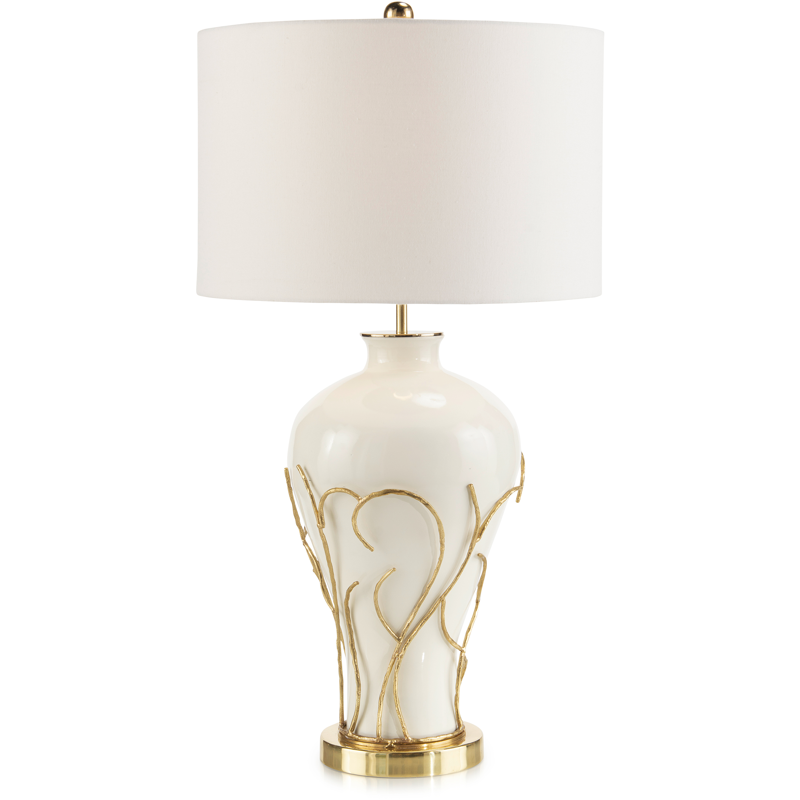 John-Richard JRL-10710 Leah White Table Lamp Portable Light